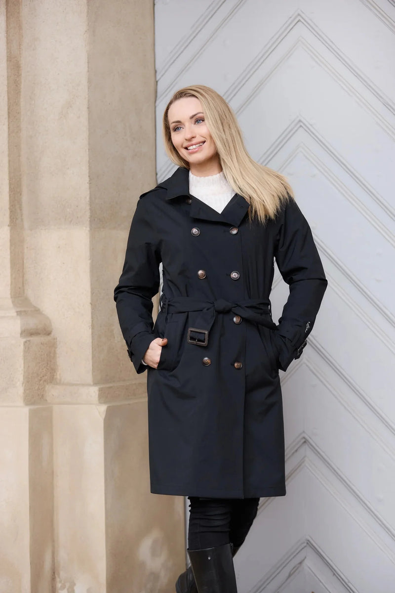 Regn Gill Trench Raincoat - Black – Kiitos Living by Design